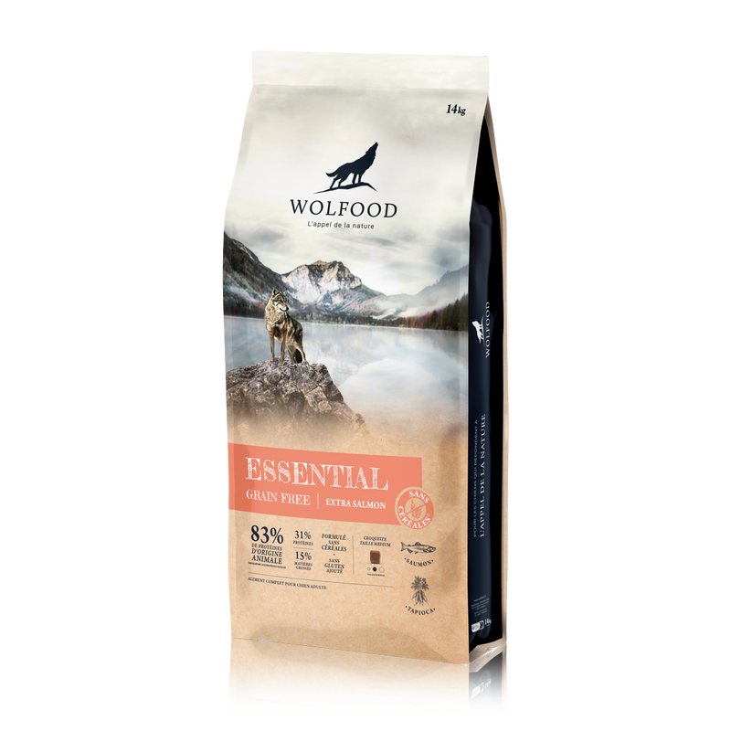 Wolfood Essential Grain Free Extra Salmon – Croquettes sans céréales ...